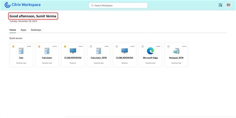 User Experience Citrix Workspace