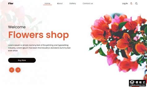 花束艺术鲜花店网站模板 Html 模板王