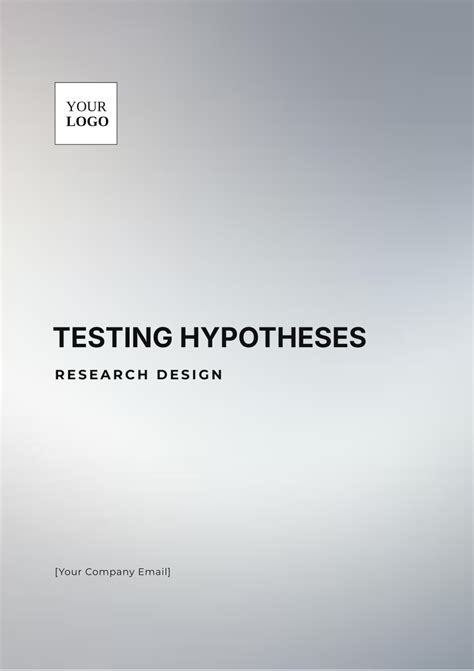 Free Testing Hypotheses Research Design Template To Edit Online