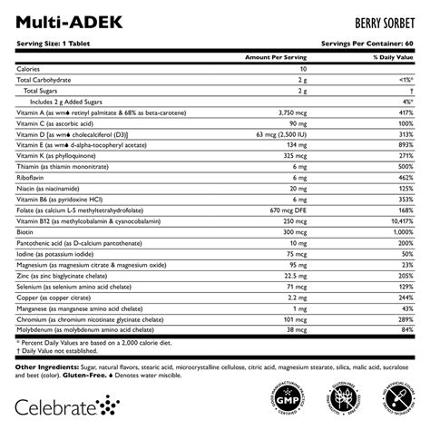 Multi Adek Vitamin Chewables Iron Free Celebrate