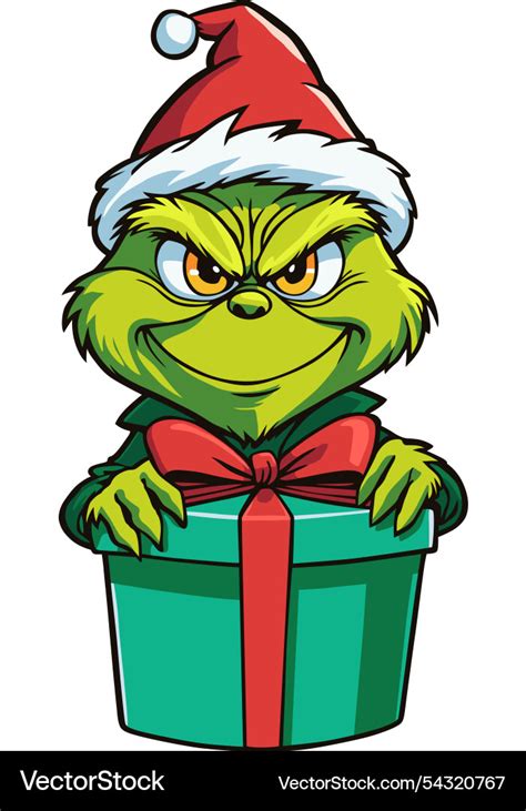 Grinch Stealing T Royalty Free Vector Image