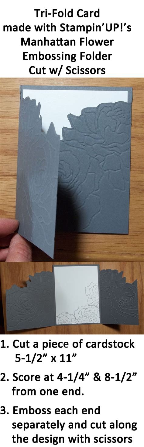 Unique Tri Fold Card Made With The Shape From Stampinups Manhattan