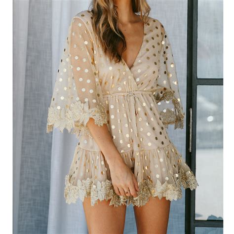 Womens Sexy V Neck Short Sleeve Dress Shodg