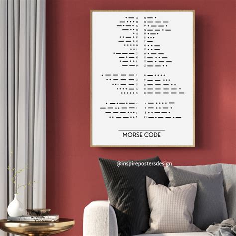 Morse Code Wall Art Museum Quality Print