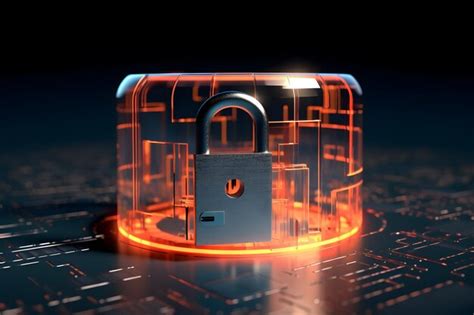 Premium Ai Image Lock With Circuit Pattern Concept Of Data Security