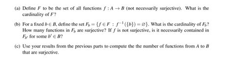 Solved Let Us Consider Two Finite Sets A And B Of Chegg Com