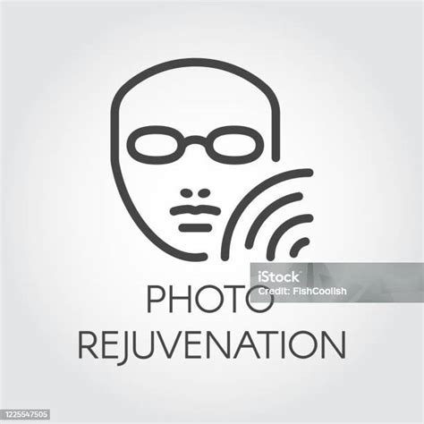 사진 회춘 라인 아이콘입니다 추상적인 인간의 초상화 화장품 스킨케어 헬스케어 트리트먼트 컨셉 얼굴의 윤곽선 그래픽 윤곽선