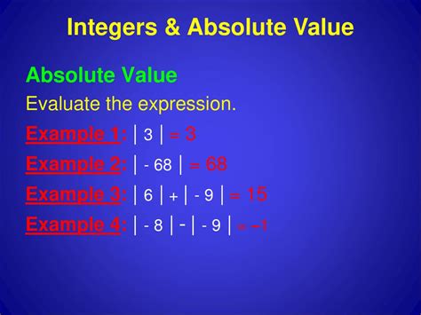 Integers And Absolute Value Ppt Download