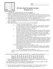 Problem Set 1 Basic Econ Concepts 3 Docx 1 24 2 26 3 20 4 20 5 10 Total 100 1