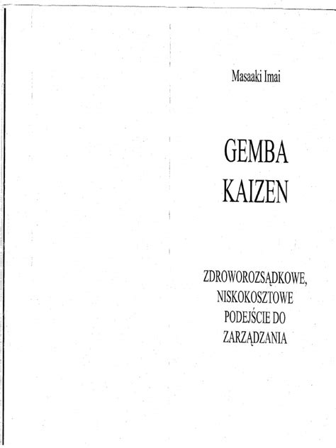 Gemba Kaizen Masaaki Imai Pdf