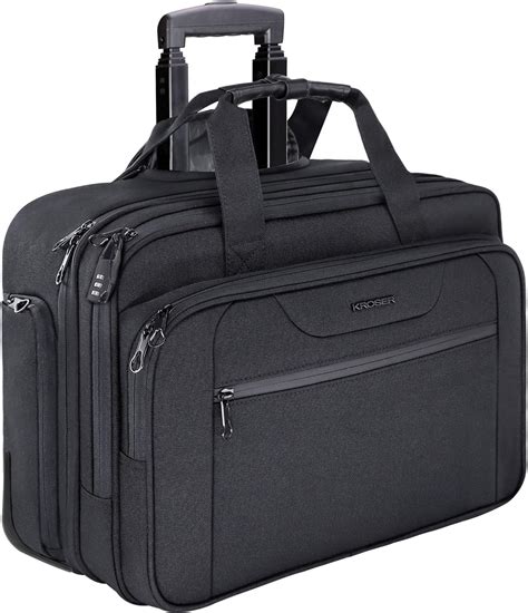 Kroser Rolling Laptop Bag Premium Wheeled Briefcase Fits Up