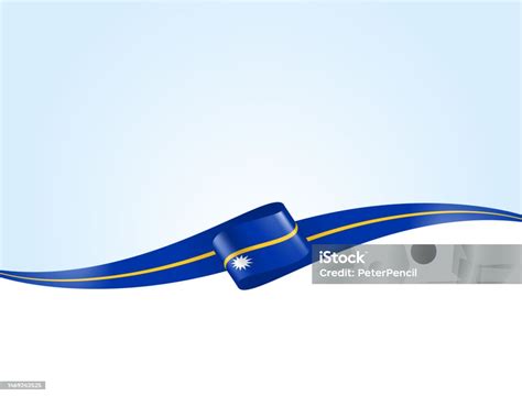 나우루 플래그 리본 배경에 나우루 긴 배너의 국기입니다 템플렛 복사를 위한 공간 벡터 스톡 일러스트레이션 3차원 형태에 대한 스톡 벡터 아트 및 기타 이미지 Istock