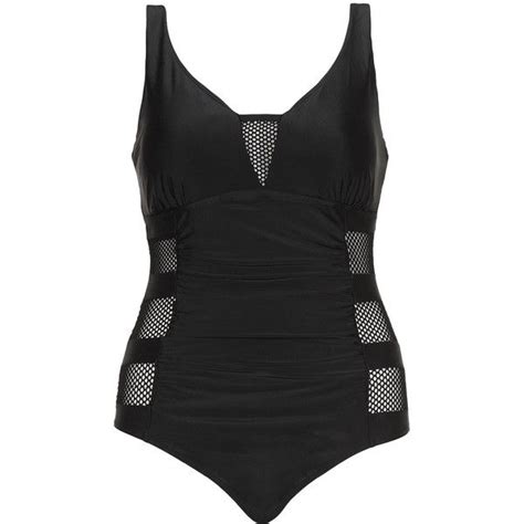 Stunning Black Plus Size Mesh Swimsuit