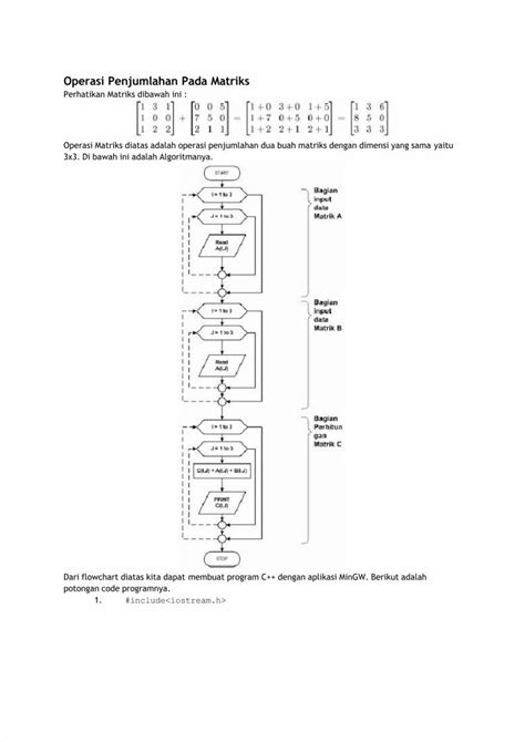 Pdf Algoritma Matriks 3x3 Dokumentips