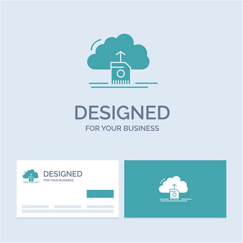 Cloud Upload Save Data Computing Business Logo Glyph Icon Symbol