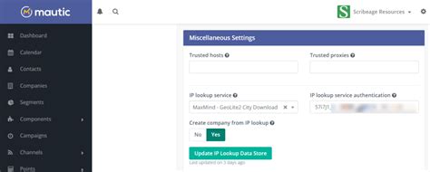 how to make maxmind ip lookup work on mautic scribeage