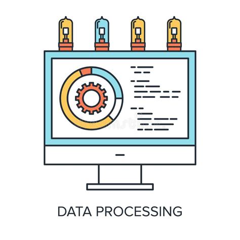 Data Processing Stock Vector Illustration Of Document 47990265