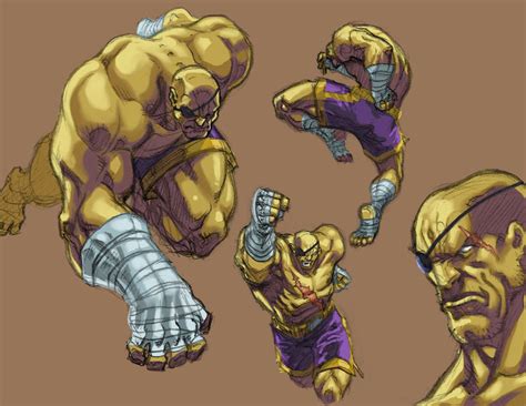 Sagat Colored By Santivill On Deviantart