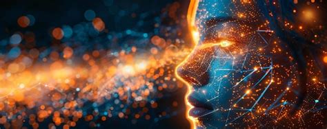 Premium Photo Digital Neural Network Face Concept Art