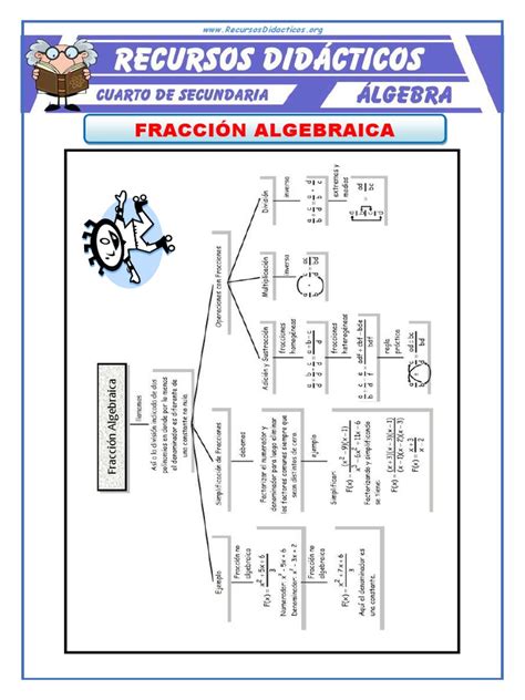 Ejercicios De Fracciones Algebraicas Para Cuarto De Secundaria Pdf