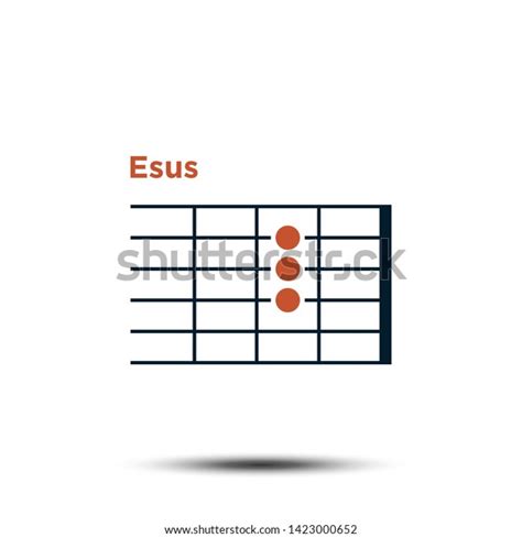 Esus Basic Guitar Chord Chart Icon Vector De Stock Libre De Regalías