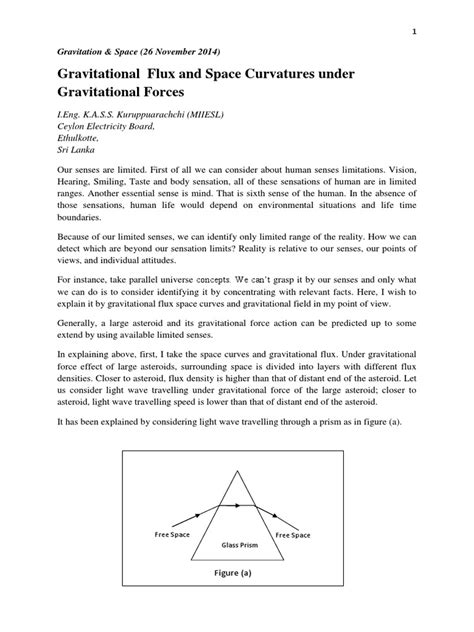 Gravitational Flux And Space Curvatures Under Gravitational Forces Pdf Gravity Senses