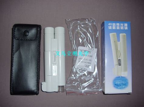 40X倍带LED灯光源读数刻度显微镜 MG10085 1 2 A 放大镜儿童便携 阿里巴巴
