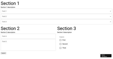 Dynamic Forms Codesandbox