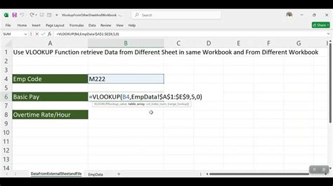 How To Use Vlookup Function To Retrieve Data From Different Sheets Or A Different Workbook Youtube