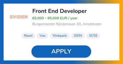Devitjobs On Linkedin Front End Developer Job In Amstelveen Eviden
