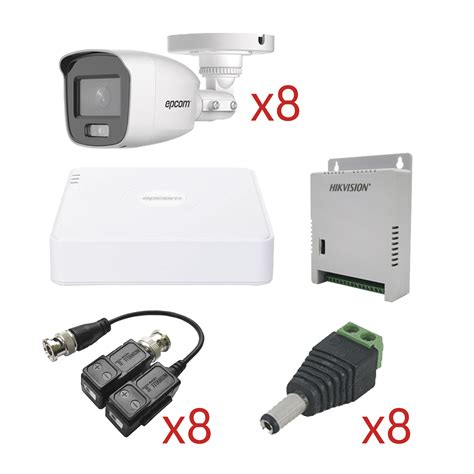 Kestg8t8bg A Kit Turbohd Con Audio 1080p Dvr 8 Canales 1080p Lite 8 Cámaras Bala Exterior