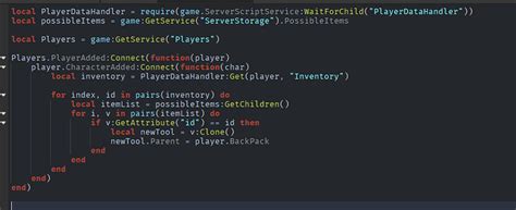 Trying Saving Tools With Profileservice Isnt Working Scripting Support Developer Forum Roblox