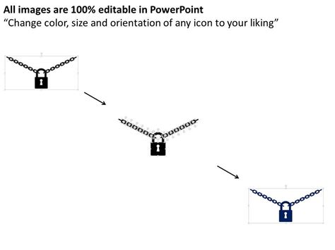 Lock With Chain For Safety Issues Flat Powerpoint Design PowerPoint Presentation Images