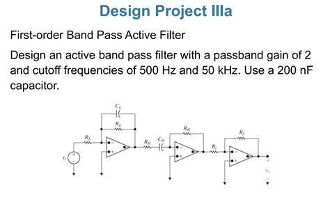 solved design an active band pass filter with a passband