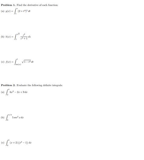Solved Problem Find The Derivative Of Each Function A Chegg