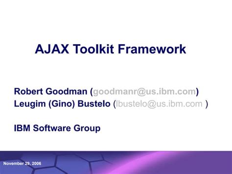 Ajax Toolkit Framework Ppt