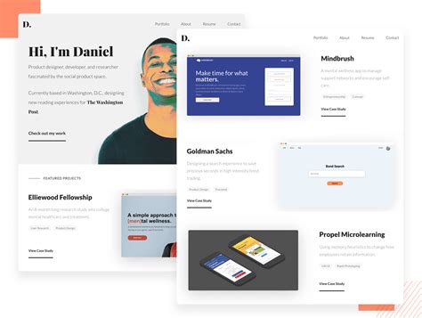 Ux Design Portfolio Examples And Websites Justinmind