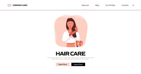 플랫 만화 스타일의 헤어 케어 개념 다채로운 벡터 일러스트레이션 미용 바디 케어 및 화장품 관련 현대 벡터 일러스트 사이트 방문