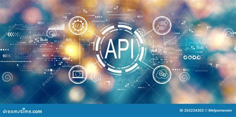 Api Application Programming Interface Concept With Blurred City At