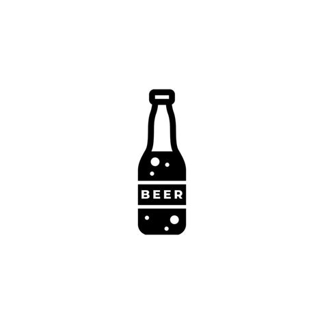 Simple Beer Bottle Icon Illustration Design Beer Bottle Symbol Vector