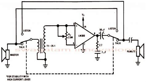 Simple Intercom Circuit Way Homemade Circuit Projects