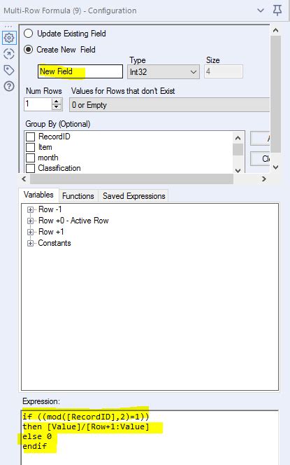 Create New Data Row By Dividing Two Values From Th Alteryx Community
