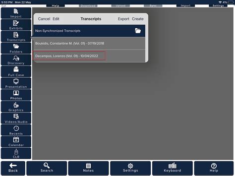how do i upload depositions with synchronized transcripts