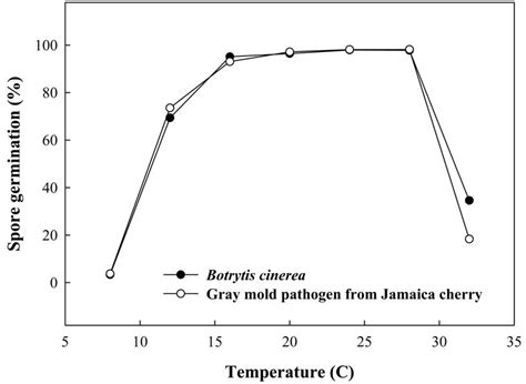 Effect Of Different Temperatures On Spore Germination Of Botrytis