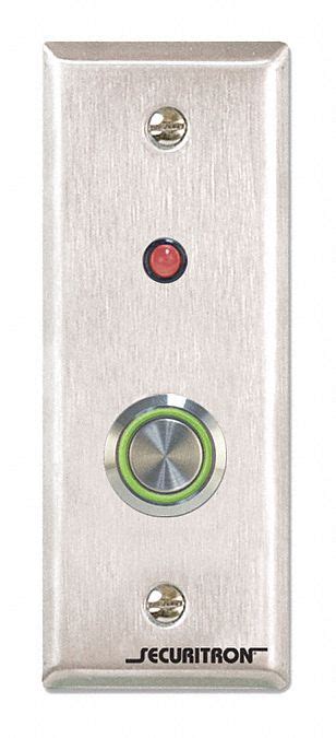 Securitron 4 1 2 In Ht 5 8 In Dp Exit Push Button 45cg68 Pb4ln 2 Grainger