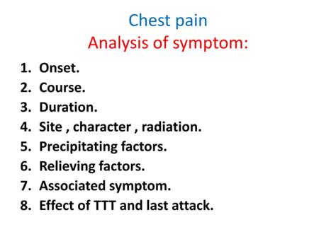 Differential Diagnosis Of Chest Pain Pptx