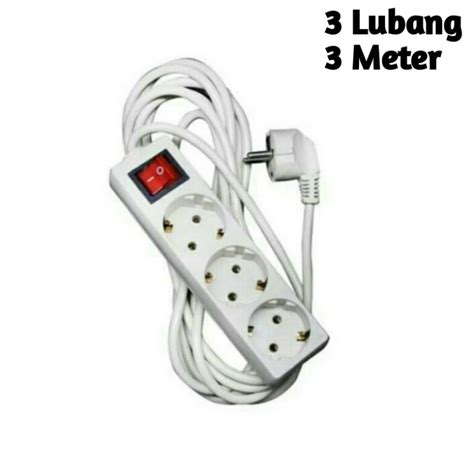 Jual Stop Kontak Lubang Kabel Meter Dengan Tombol On Off Shopee Indonesia