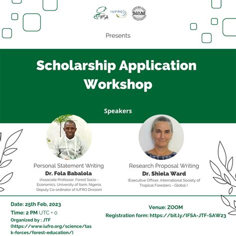 Scholarship Application Workshop Ifsa