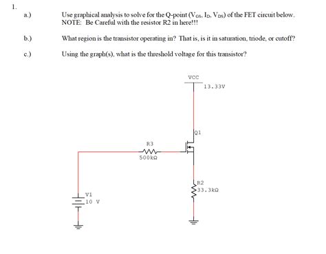 Use Graphical Analysis To Solve For The Q Point Chegg Com