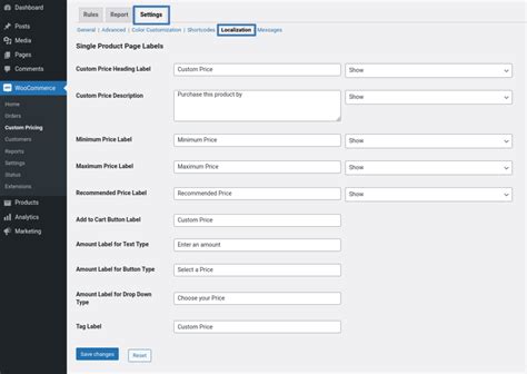 Custom Pricing Documentation Woocommerce